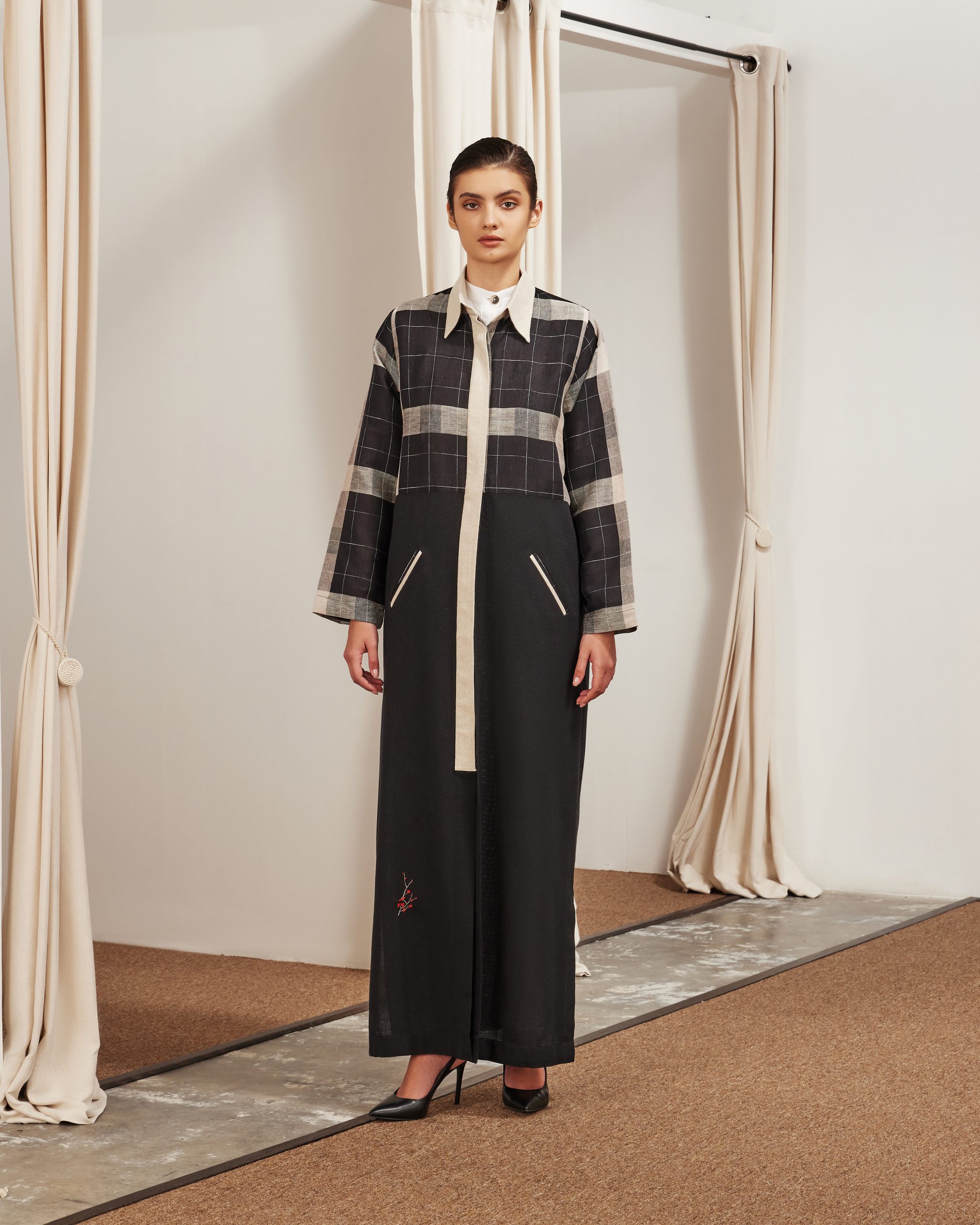 black linen with pocket - Zah Design