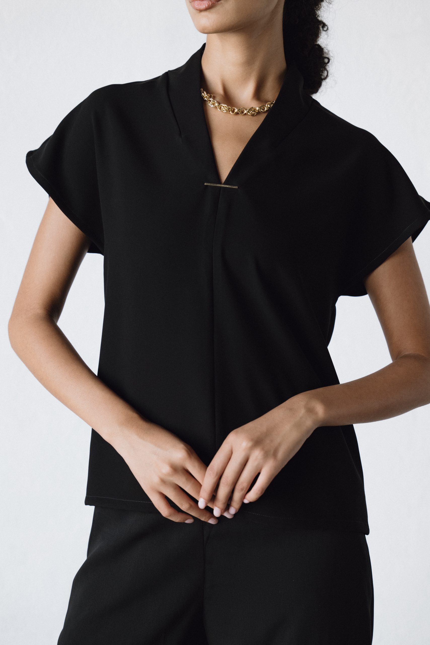 Black crepe tope - Zah Design